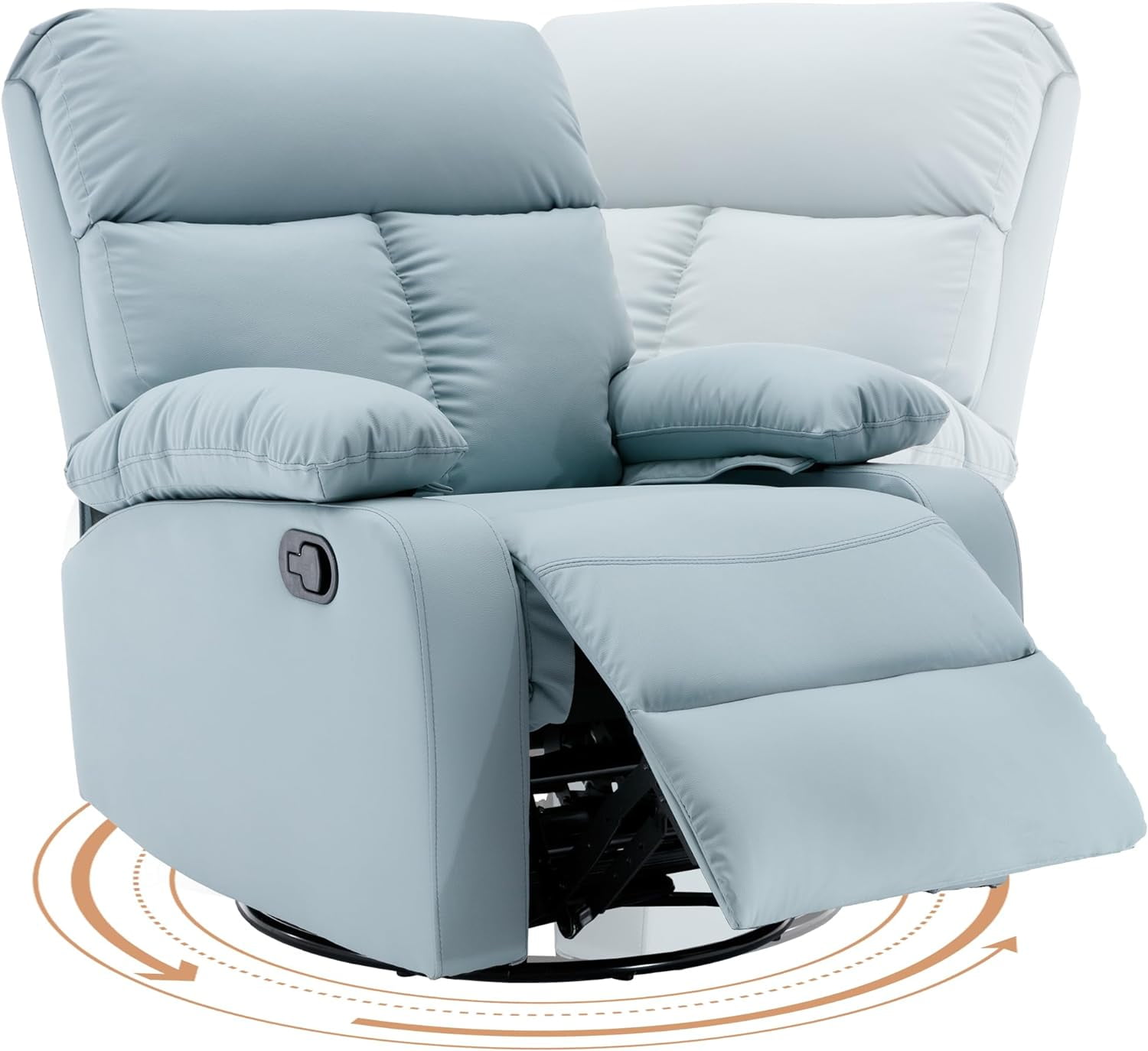GNMLP Small Recliners for Small Space,360°Swivel＆30°Rocking Chair with ...