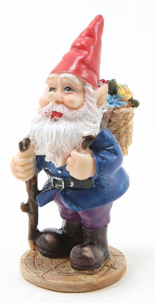 GNOME W/WALKING STICK Miniature Scale - Walmart.com