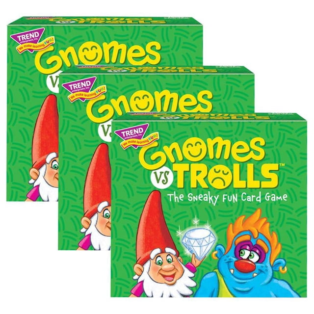 GNOMES vs TROLLS Three Corner Card Game, 3 Packs, by TREND - Walmart ...