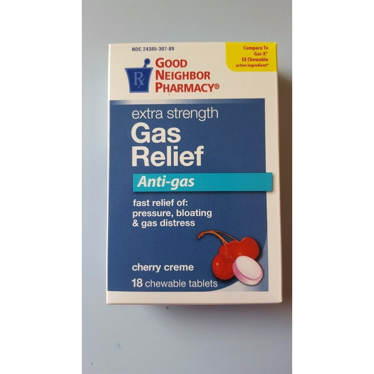 GNP Gas Relief Anti-gas 100 Chewable Tablets Pressure,, 41% OFF