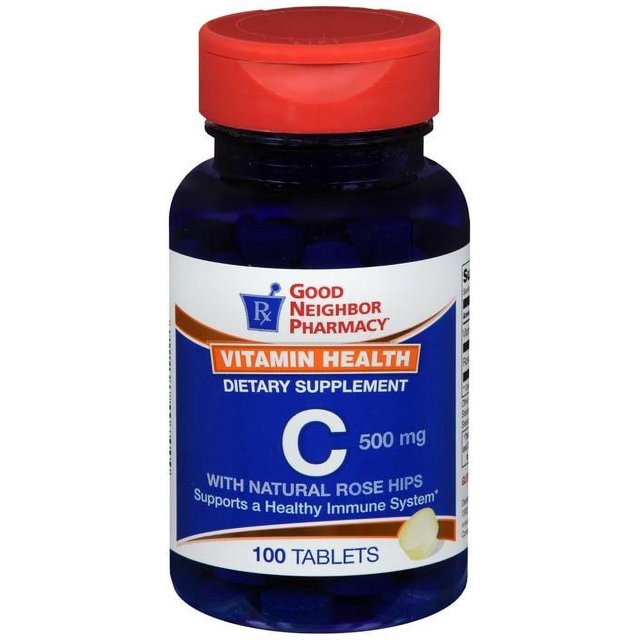 GNP Vitamin C 500 MG with Natural Rose Hips - 100 tablets - Walmart.com