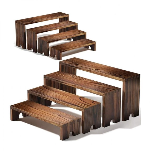 GNWZCUYSNS 2-Set Large Wooden Multi-Tier Display Racks, Suitable for ...