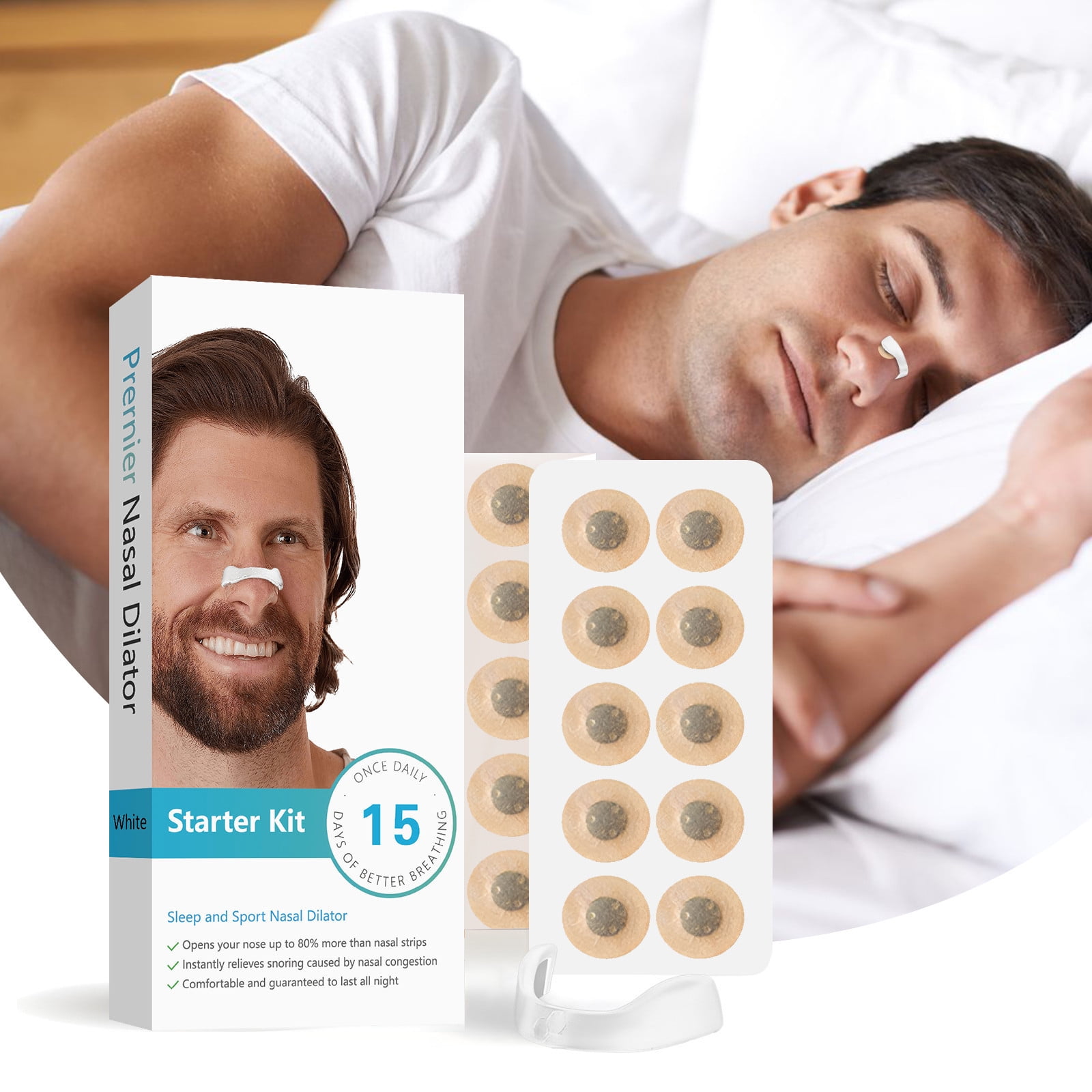 GNYZ Intake Breathing Nasal Strip Kit (30 Count ) Oxygen Intake Reduce ...