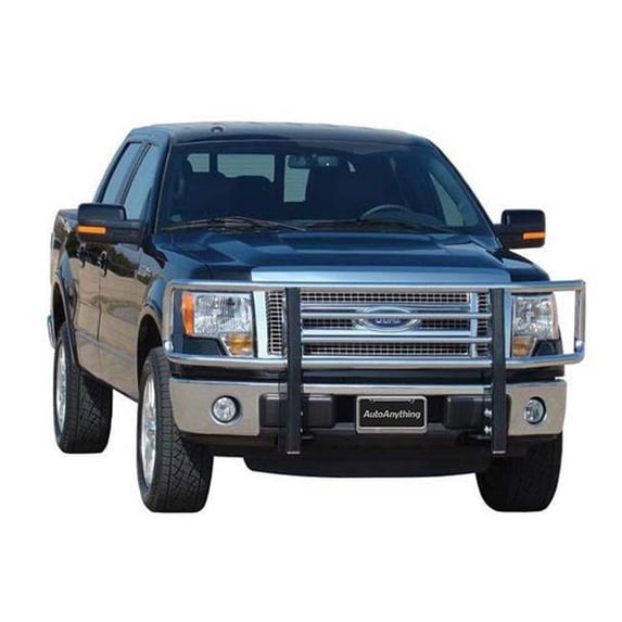 GO 33647B Commercial Grade Black Winch Mount Grille Guard for 2017-2018 ...