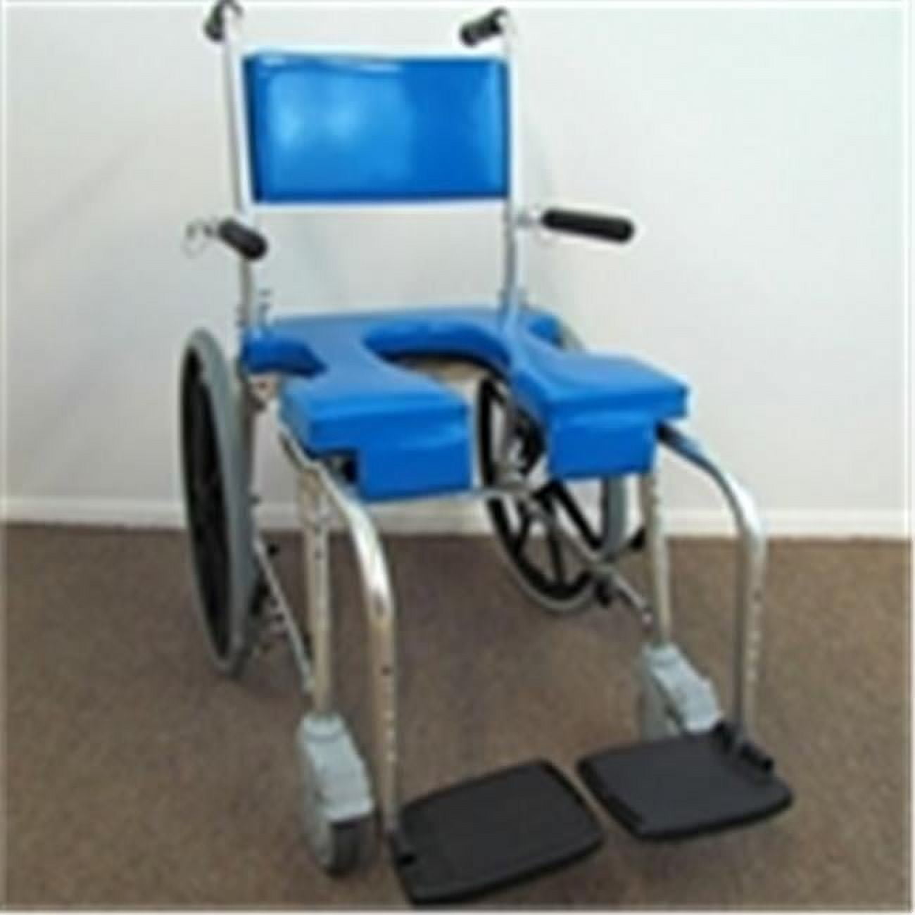 GO-Anywhere SP Commode, Self Propel Shower Chair, Blue, Medical Toilet ...