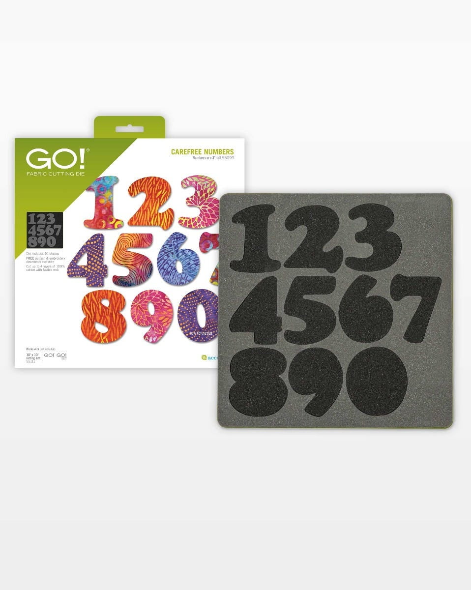 Accuquilt GO! Carefree 3" Numbers - Walmart.com