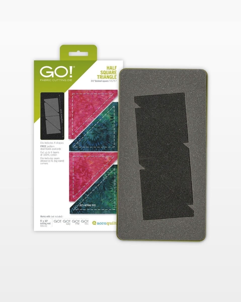 AccuQuilt Half Square Triangle Die-Cut Dies for Craft Projects, 1 Piece ...