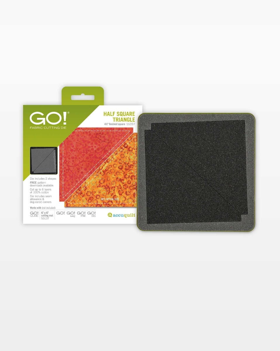 Accuquilt GO! Half Square Triangle-4 1/2" Finished Square Die - Walmart.com