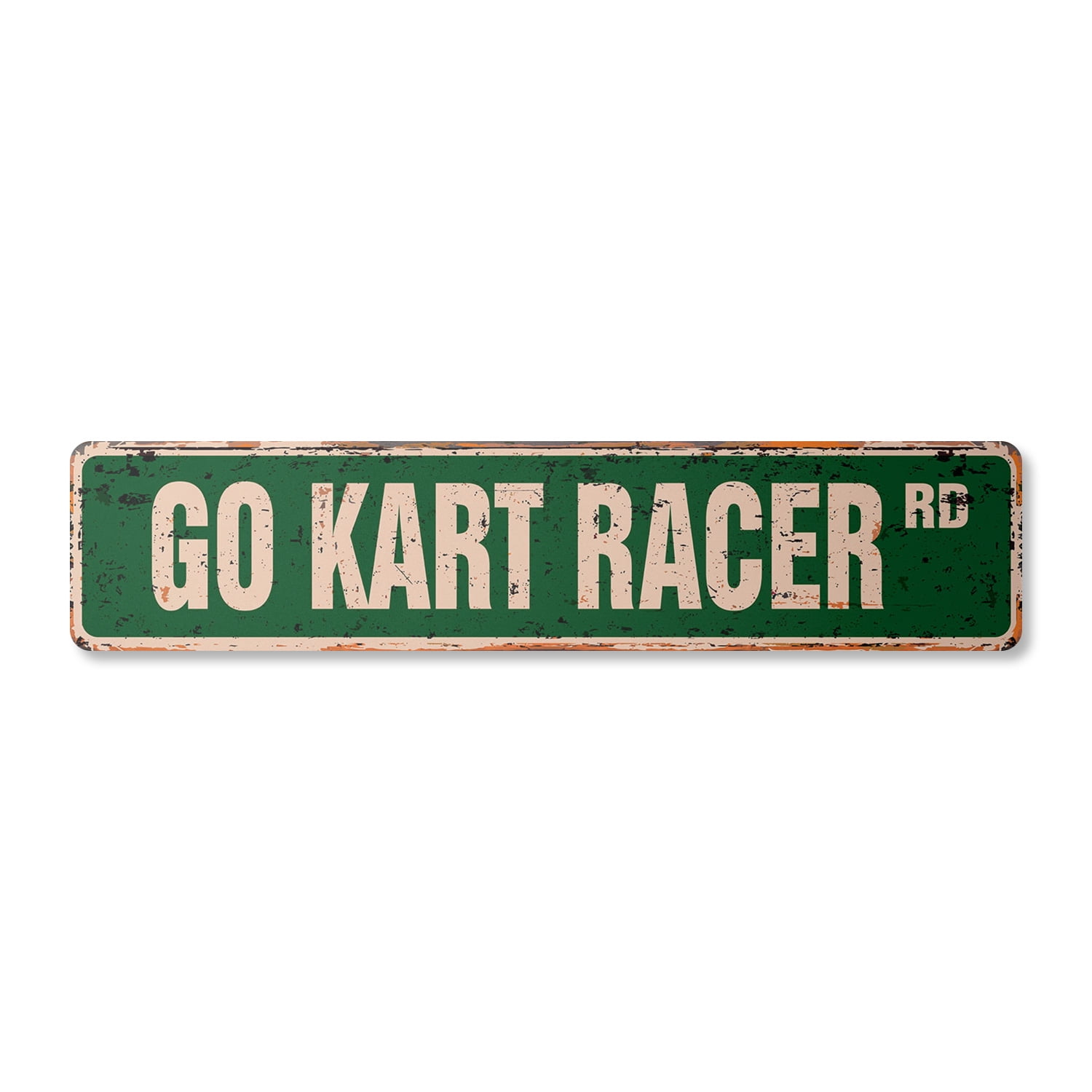 GO KART RACER Vintage Aluminum Street Sign go-karts racing parts cart ...