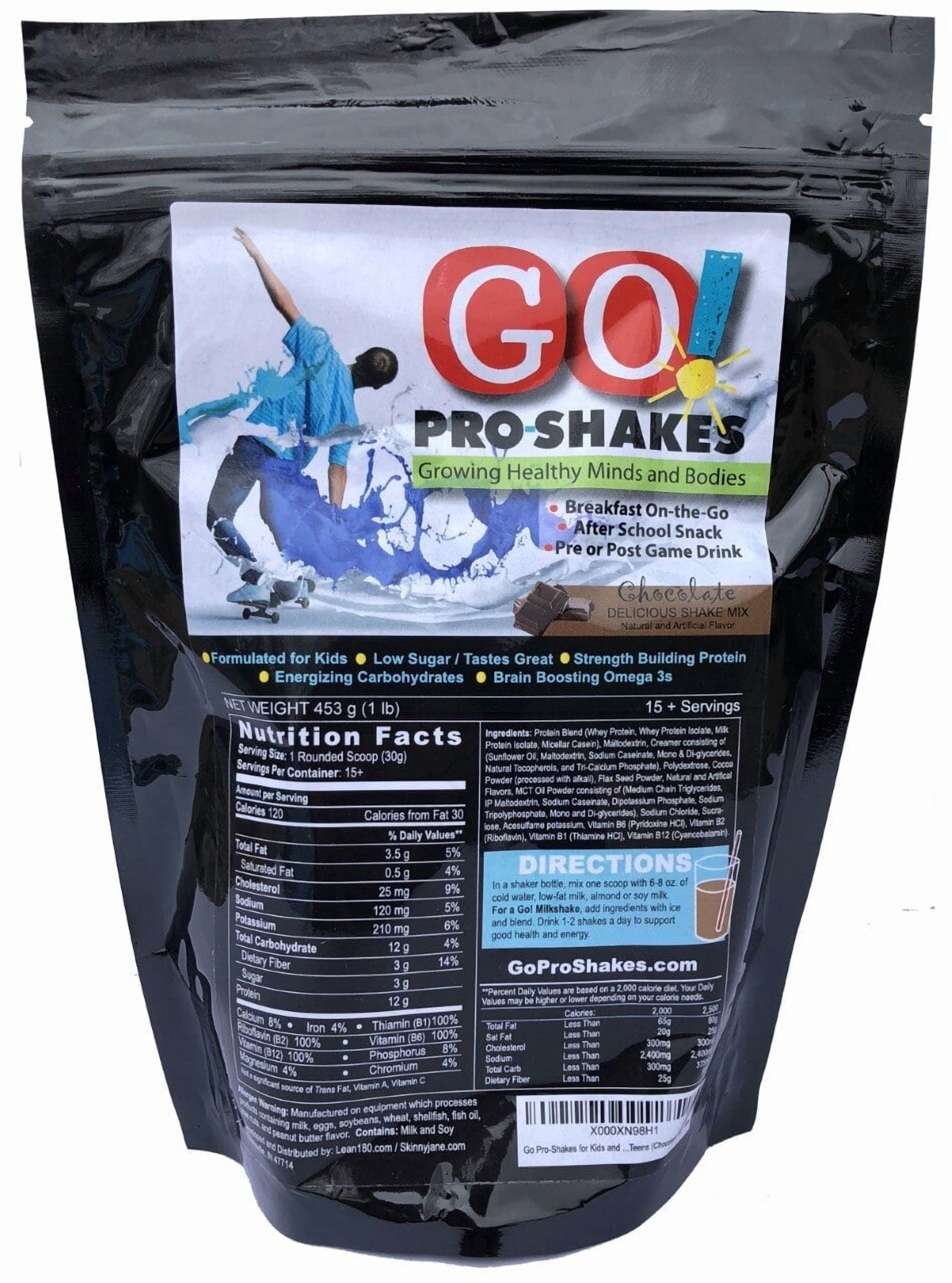 Skinny Jane GO! Pro Shakes, Protein Powder for Kids Teens, Rich ...