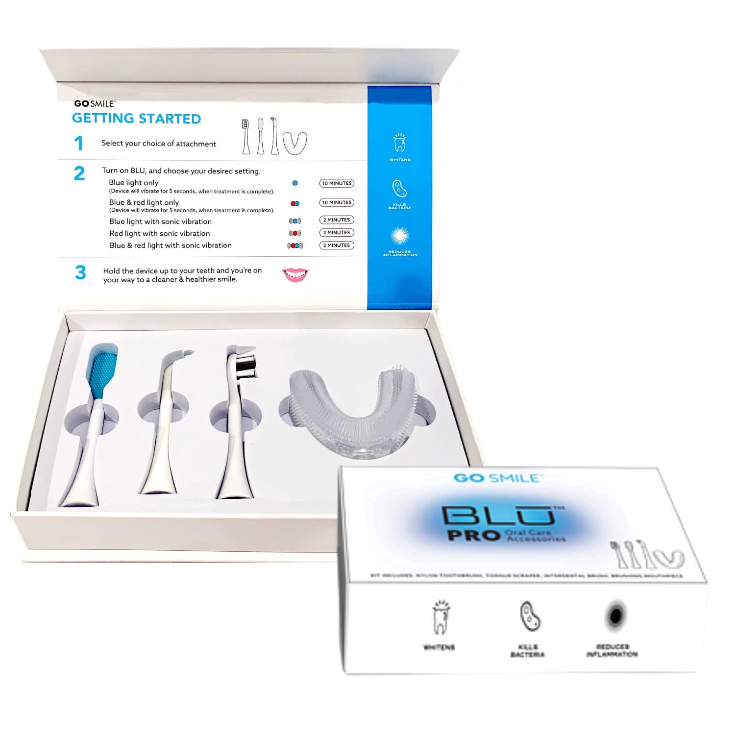 GO SMILE Pro Oral RRF12 Care Easy Brushing Nylon Toothbrush Replacement ...