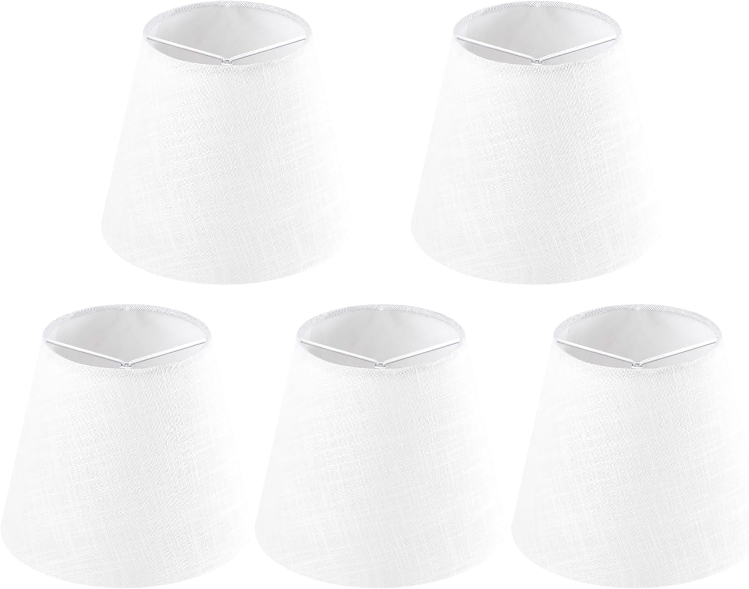 GO&SO Linen Small Lamp Shades for Chandelier, Clip on Lamp Shade Set of ...