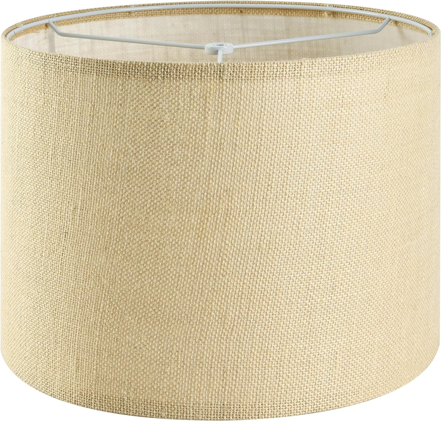 GO&SO Natural Burlap Medium Drum Lamp Shades 13" Top x 13" Bottom x 10 ...