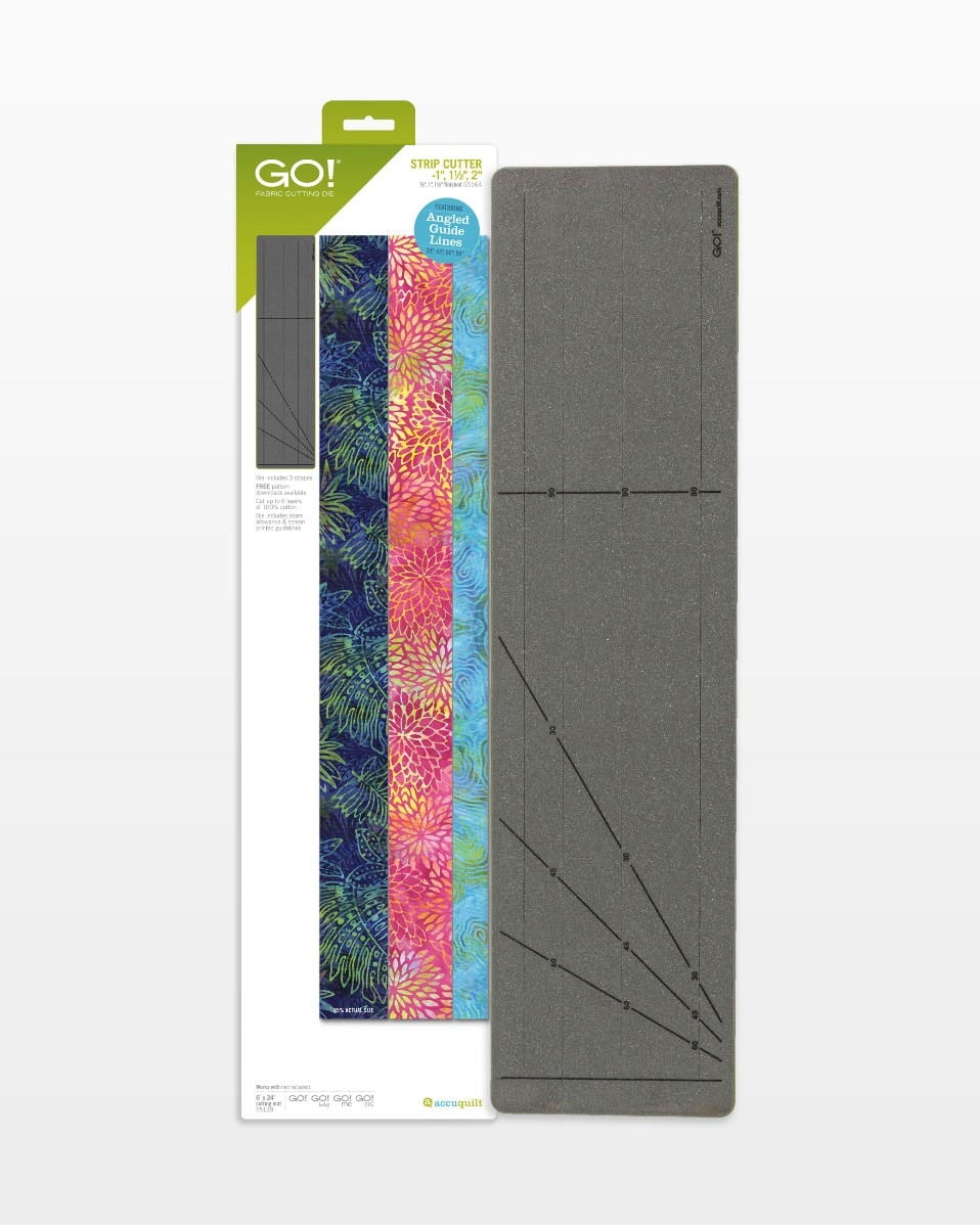 "AccuQuilt GO! Multi-Size Fabric Strip Cutter - 1"", 1 1/2"", 2"" Strip ...