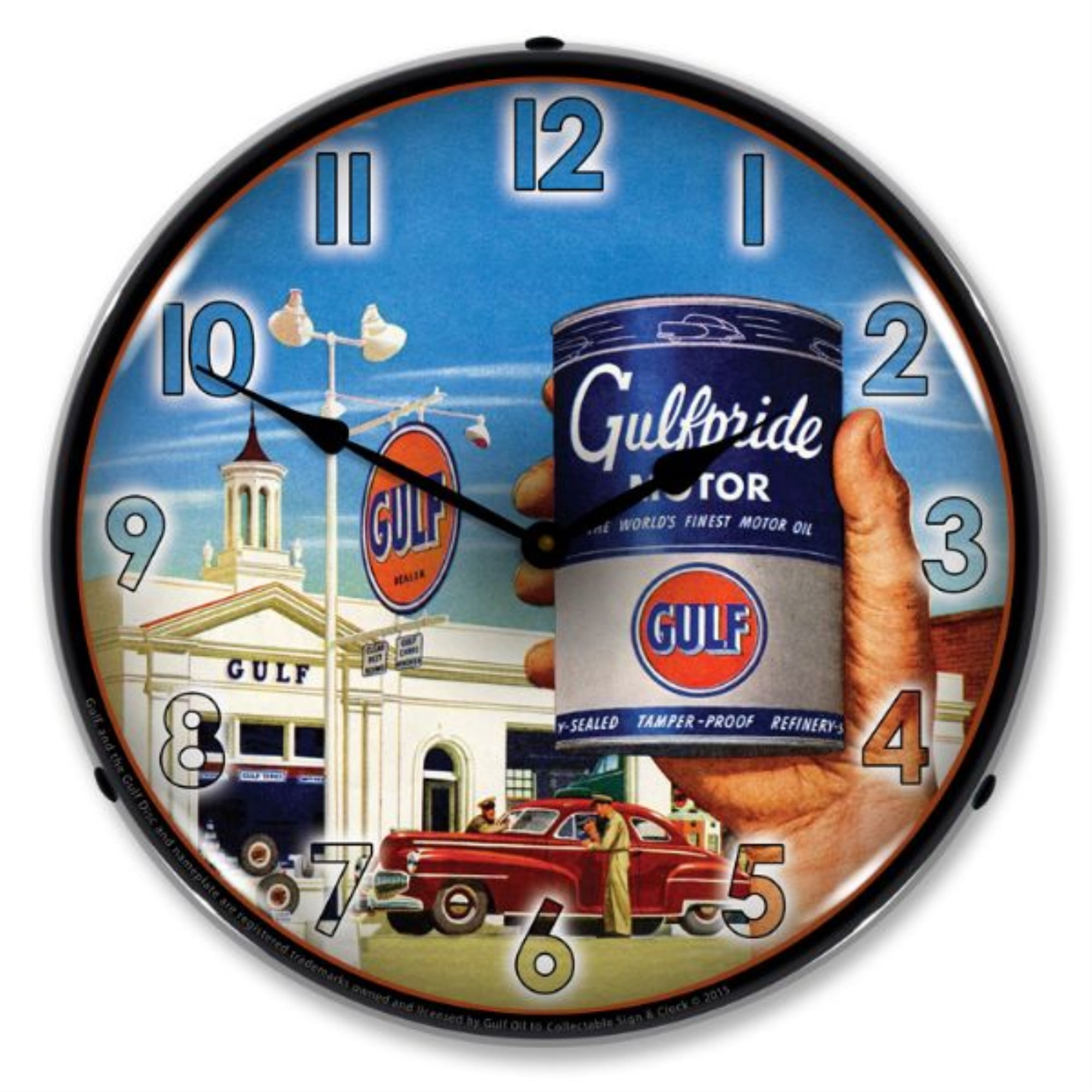 GO1508617 Gulfpride Motor Oil clock - Made in USA - Walmart.com