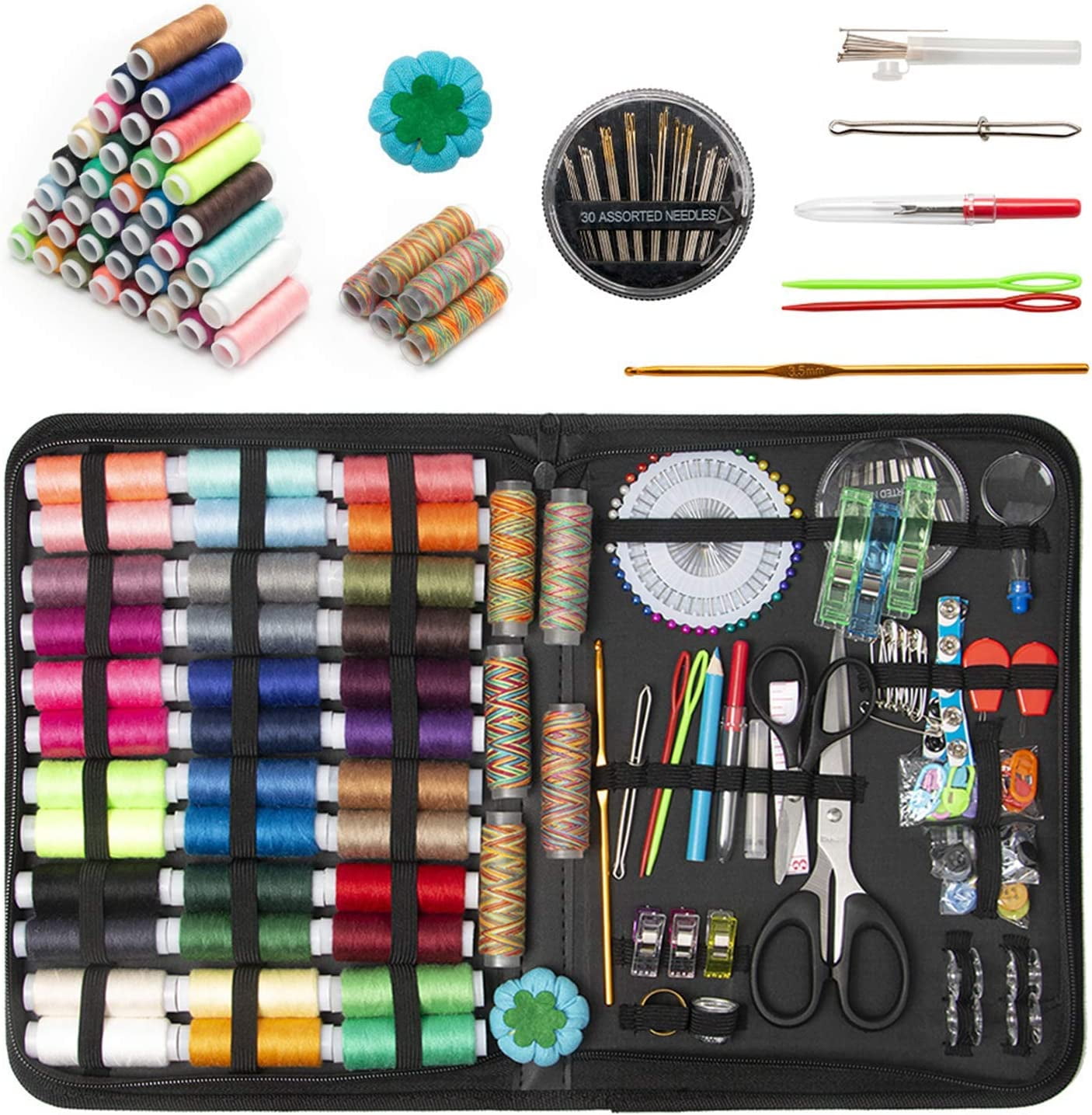 GOANDO Sewing Kit DIY Premium Sewing Supplies Zipper Portable and Mini ...