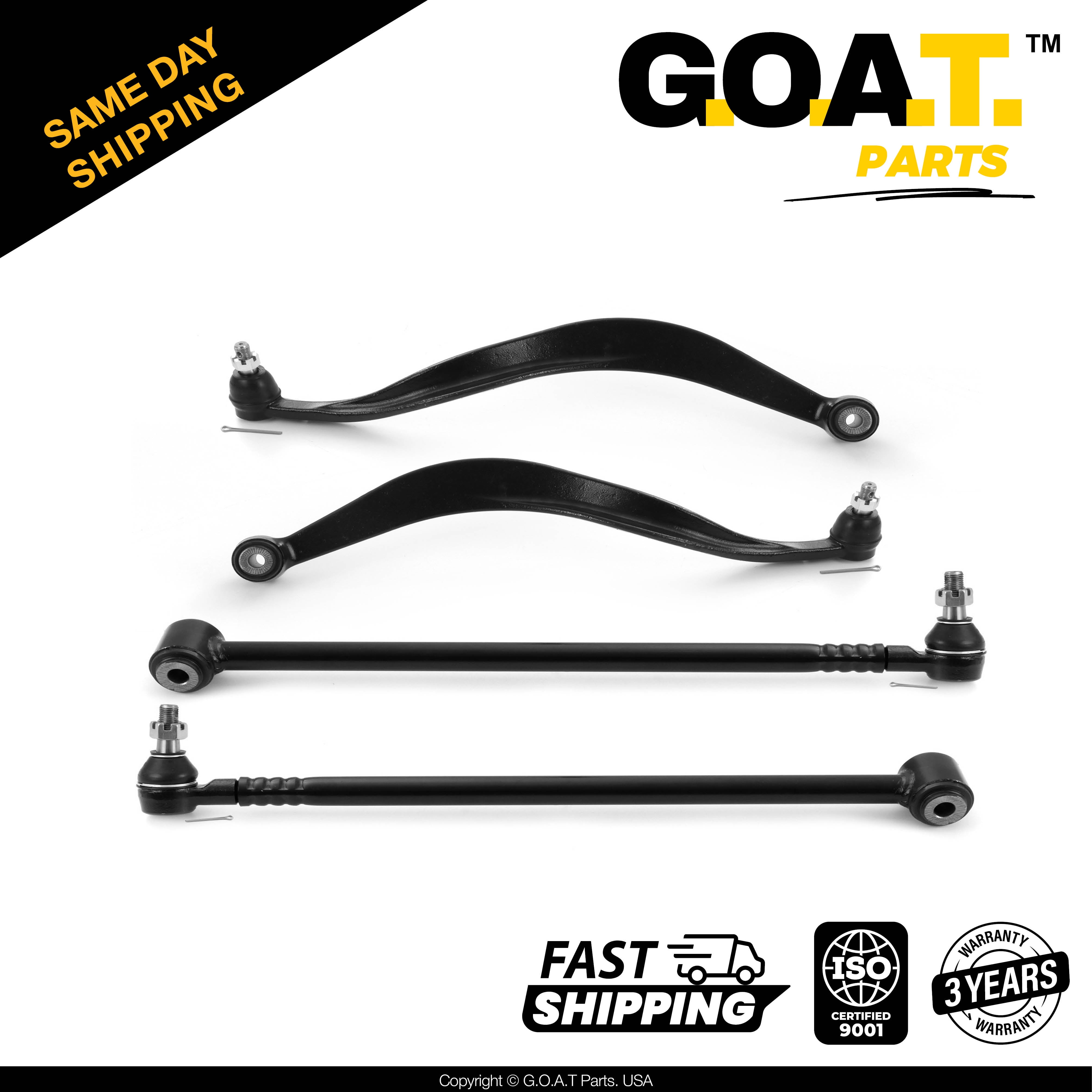 GOAT Parts - 4 PC Rear Upper & Lower Control Arm Kit for 2003-2006 ...