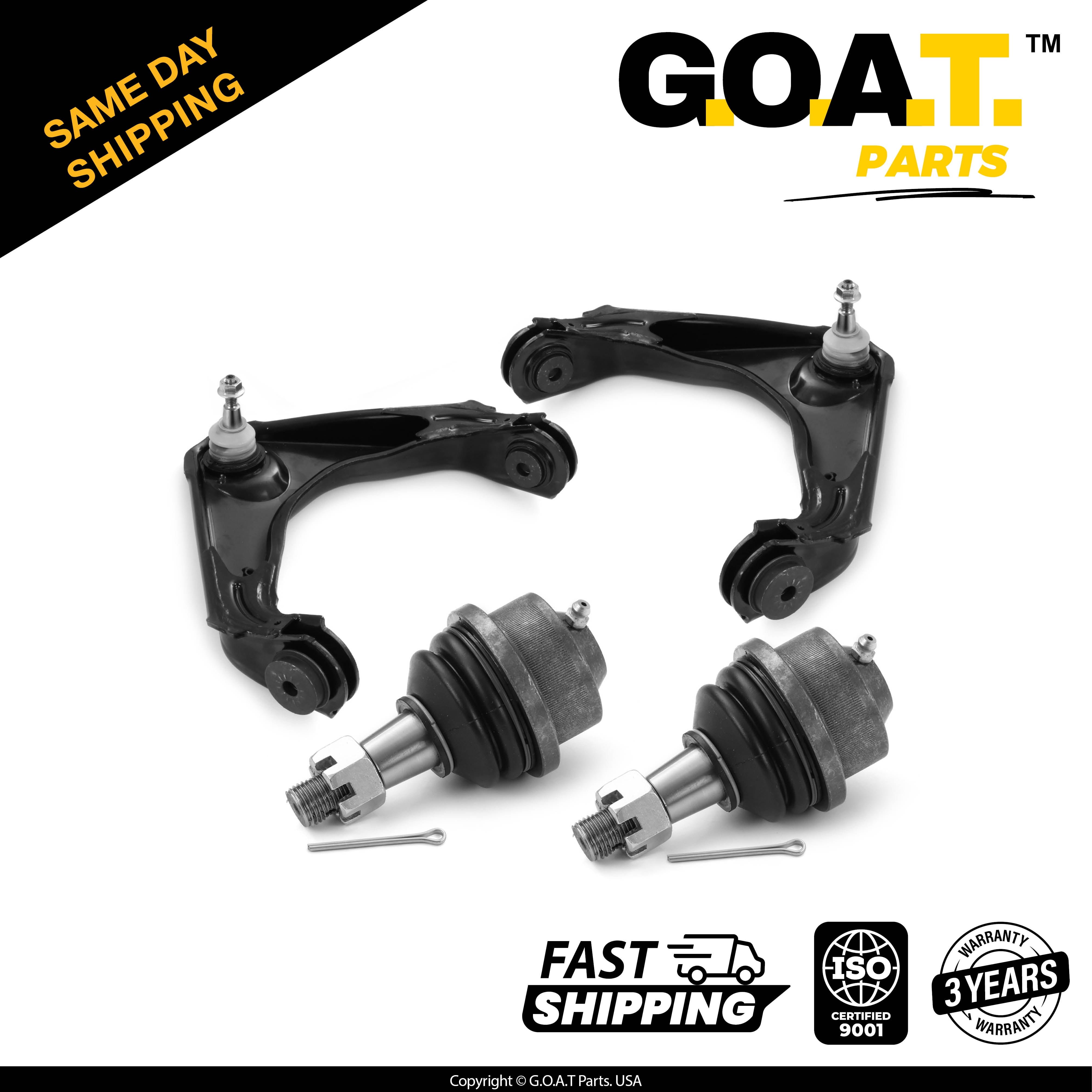 GOAT Parts - Front Lower Upper Control Arm and Ball Joint Kit for ...