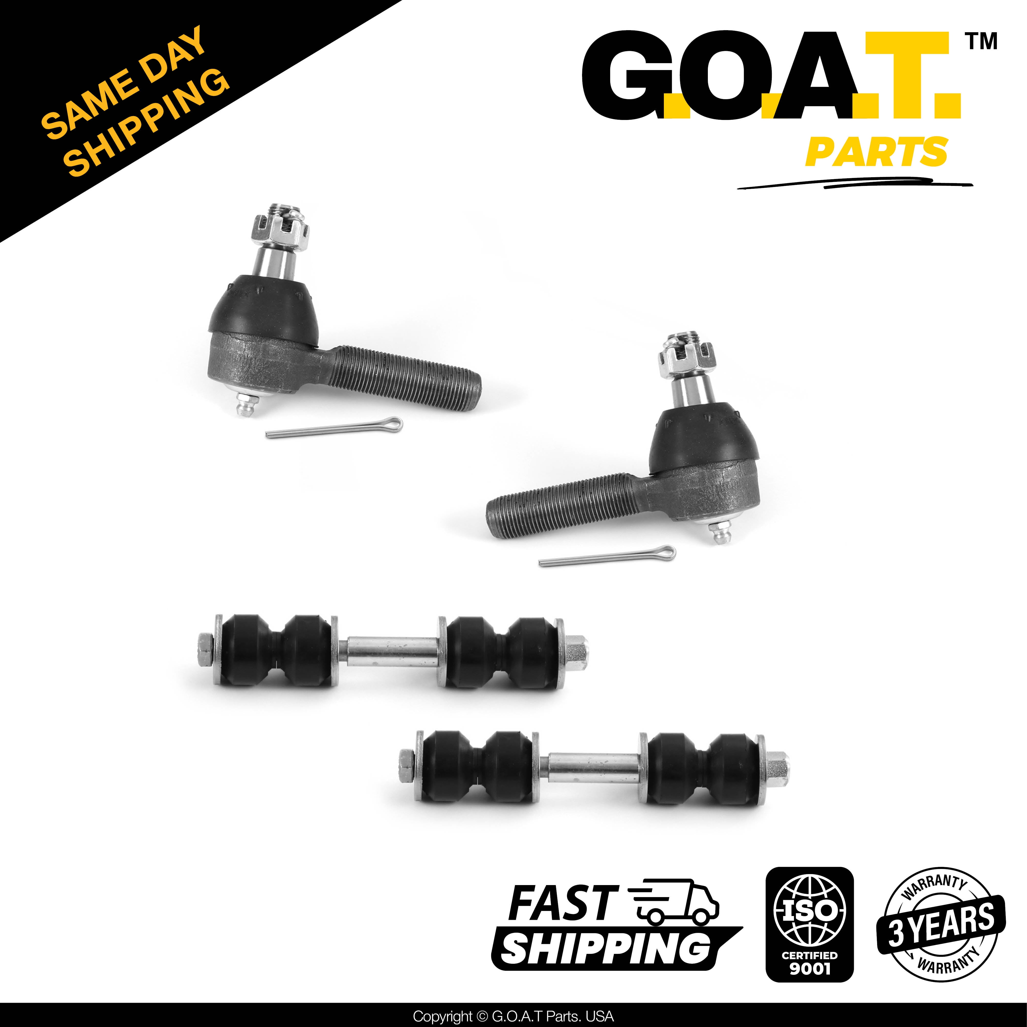 GOAT Parts - Outer Tie Rod End & Front Sway Bar Kit for Mercury Colony ...