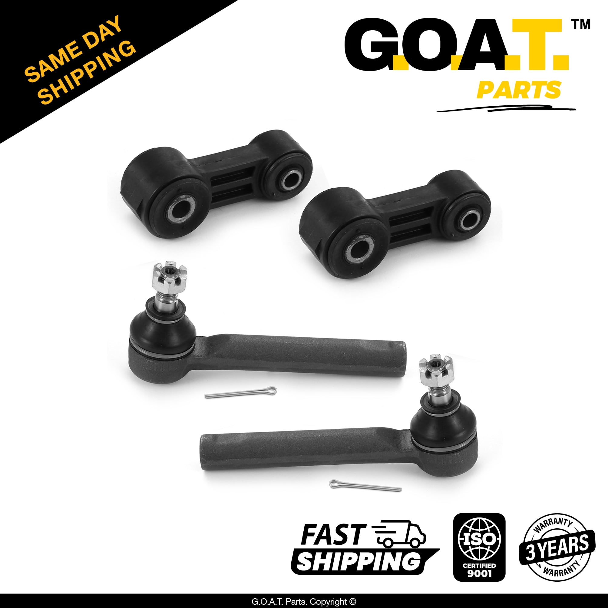 GOAT Parts - Outer Tie Rod End & Front Sway Bar Kit for Saab 9-2X ...