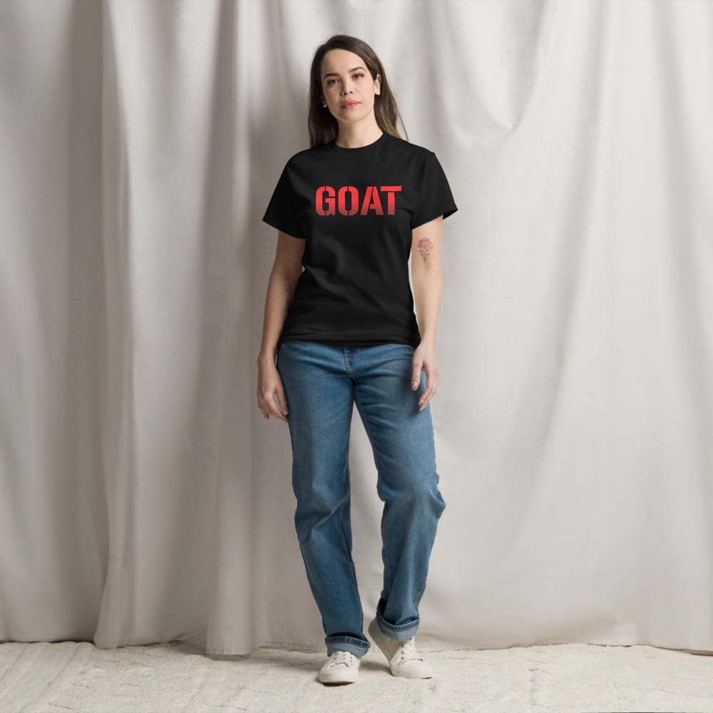 GOAT Retro Inspirational Motivational Quote Graphic classic tee (Black ...