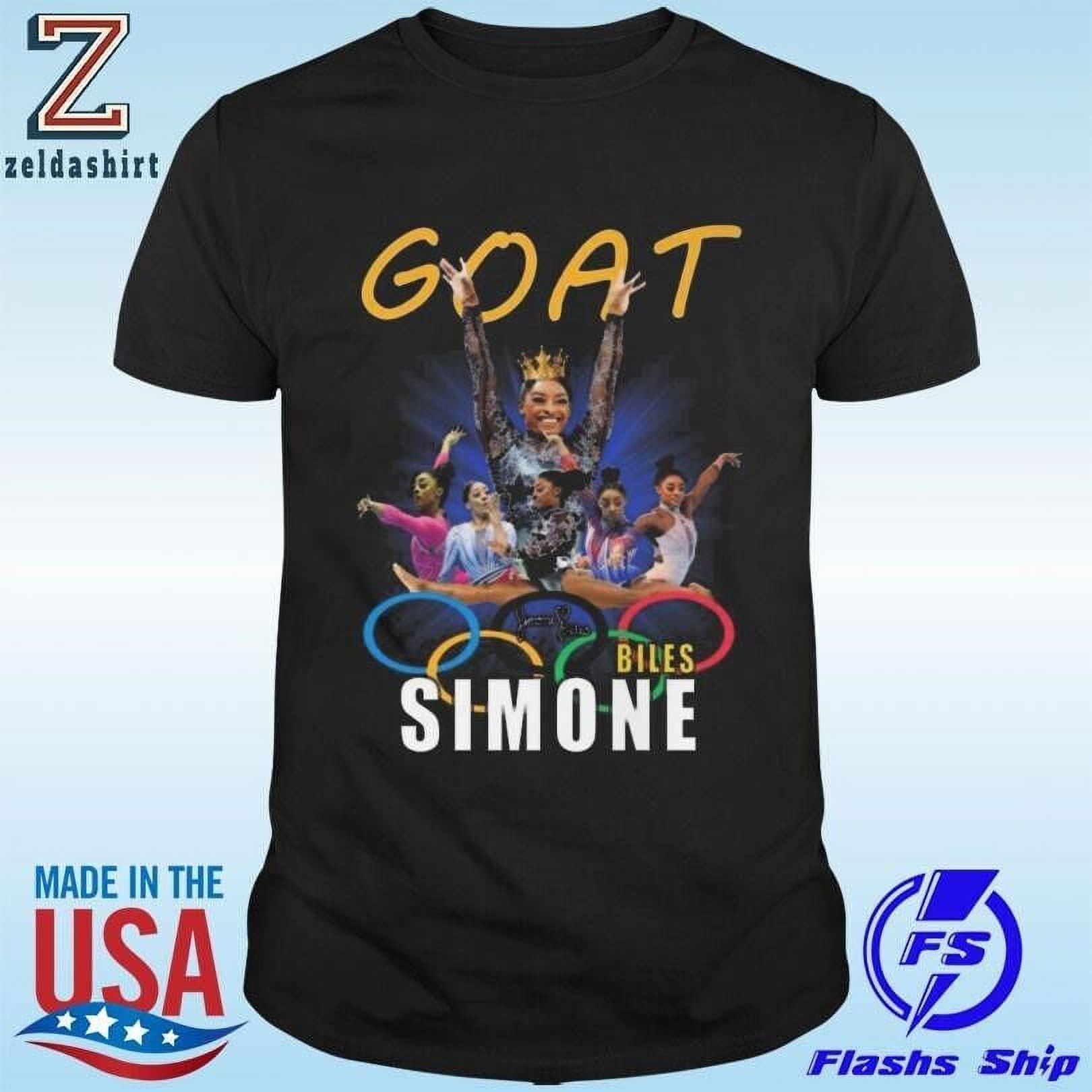 GOAT Simone Biles Olympic Paris 2024 T-Shirt - Walmart.com