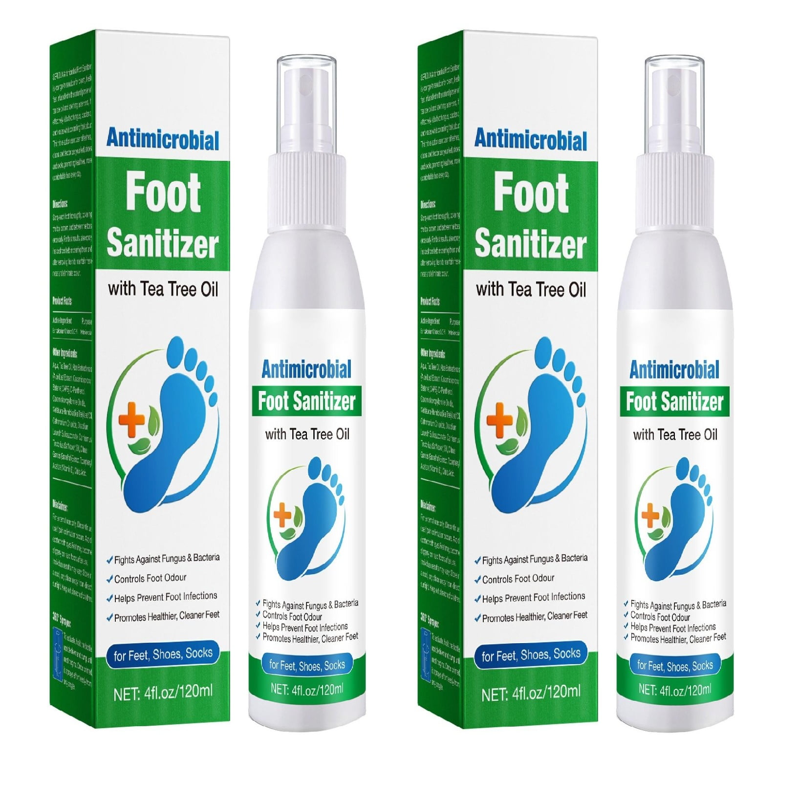 GOAWTFAFS 2PC Foot Sanitiser with Tea Tree Oil, Tea Tree Oil Feet Spray ...