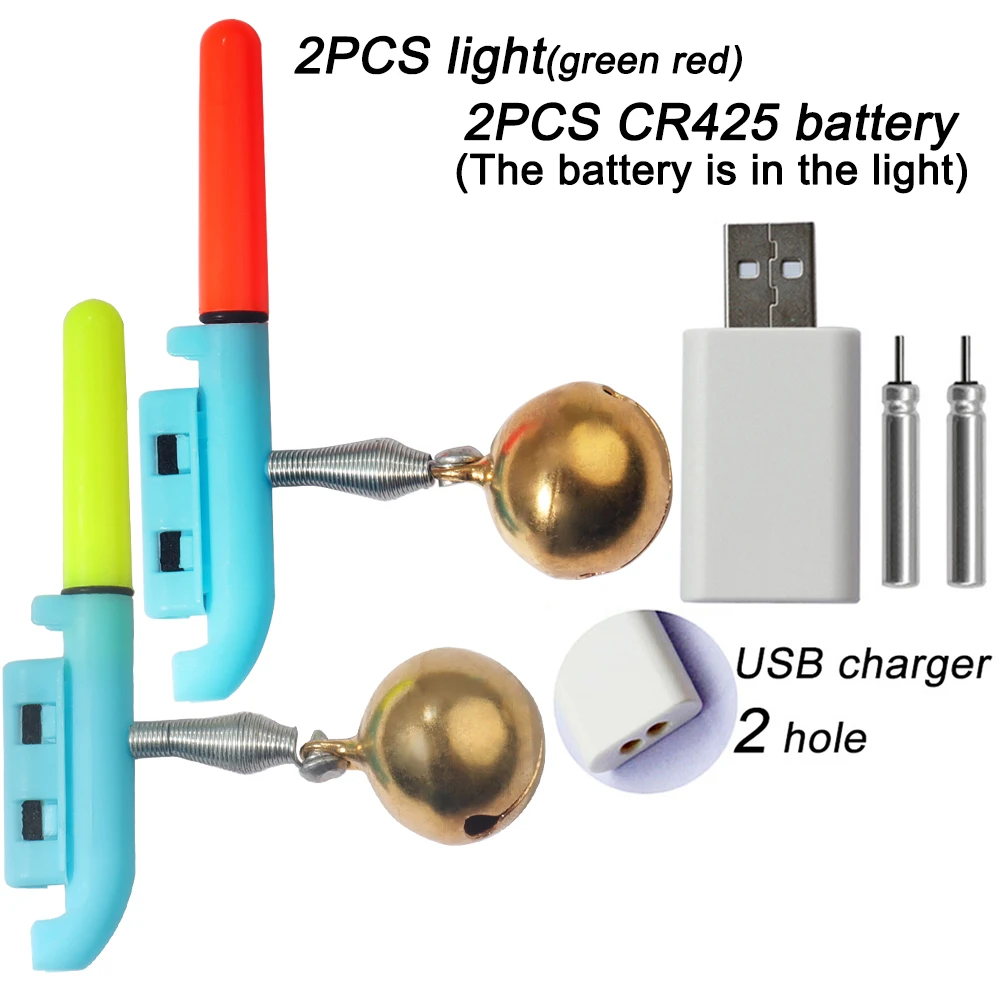 GOBAIT Big Fishing Light Stick Bell Clip Rod Luminous LED CR425 3.6V ...