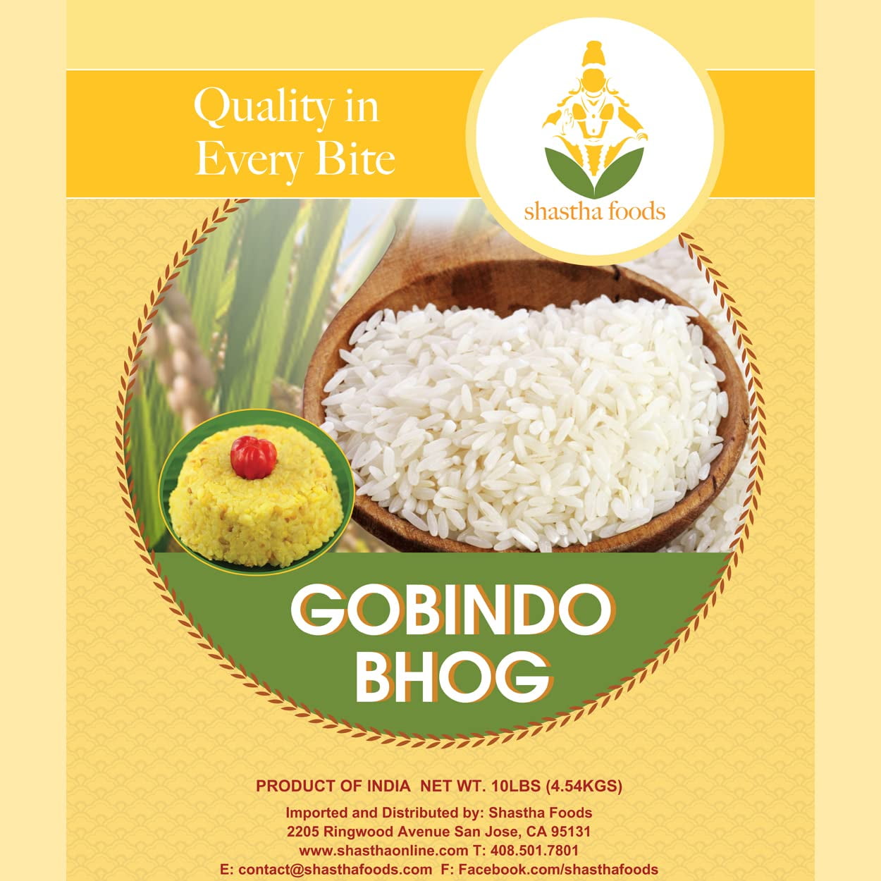 GOBINDO BHOG RICE 10 LBS (4.54 KGS) (PACK OF 1) - Walmart.com
