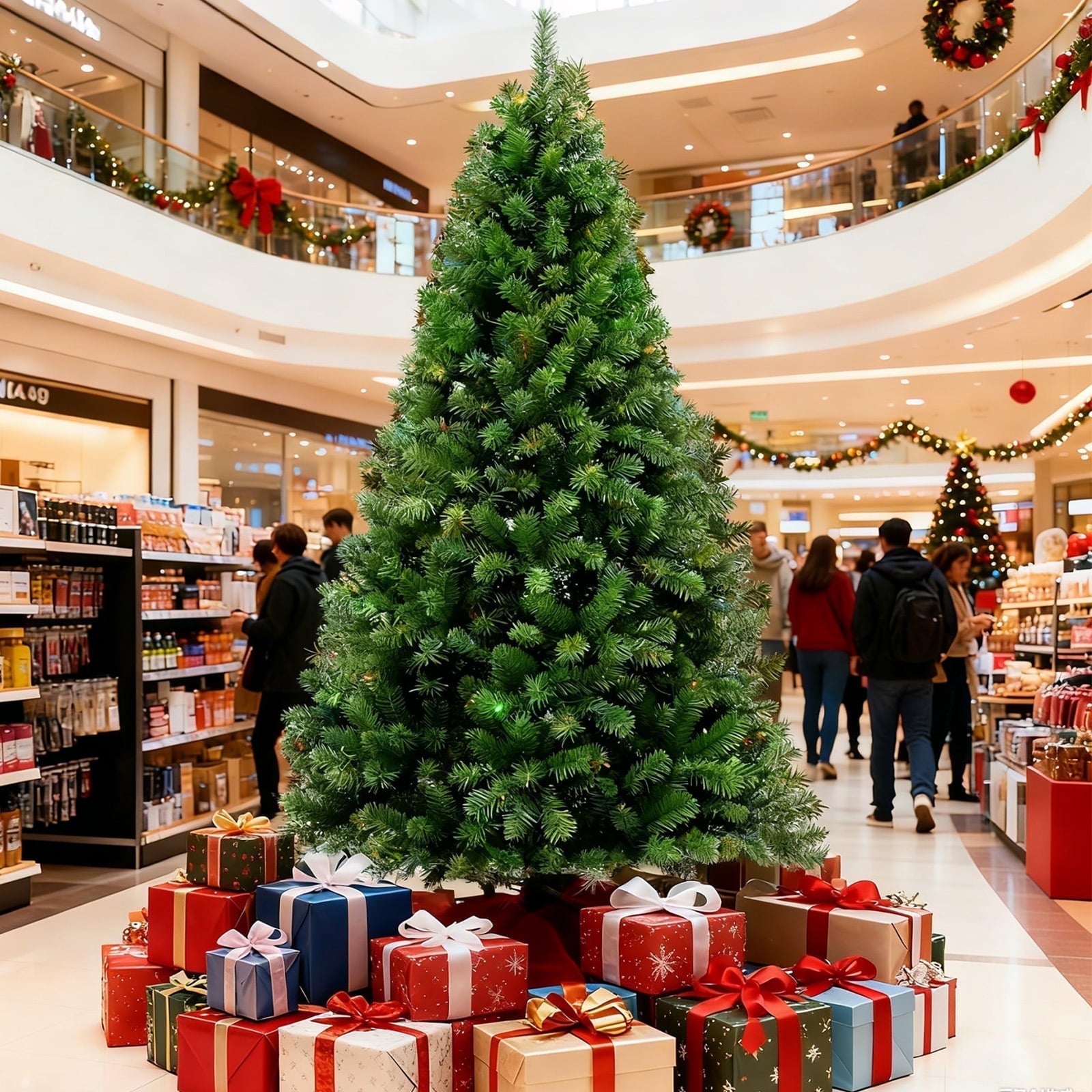 Christmas Tree, 7-foot Artificial PVC Christmas Tree Without Lights ...