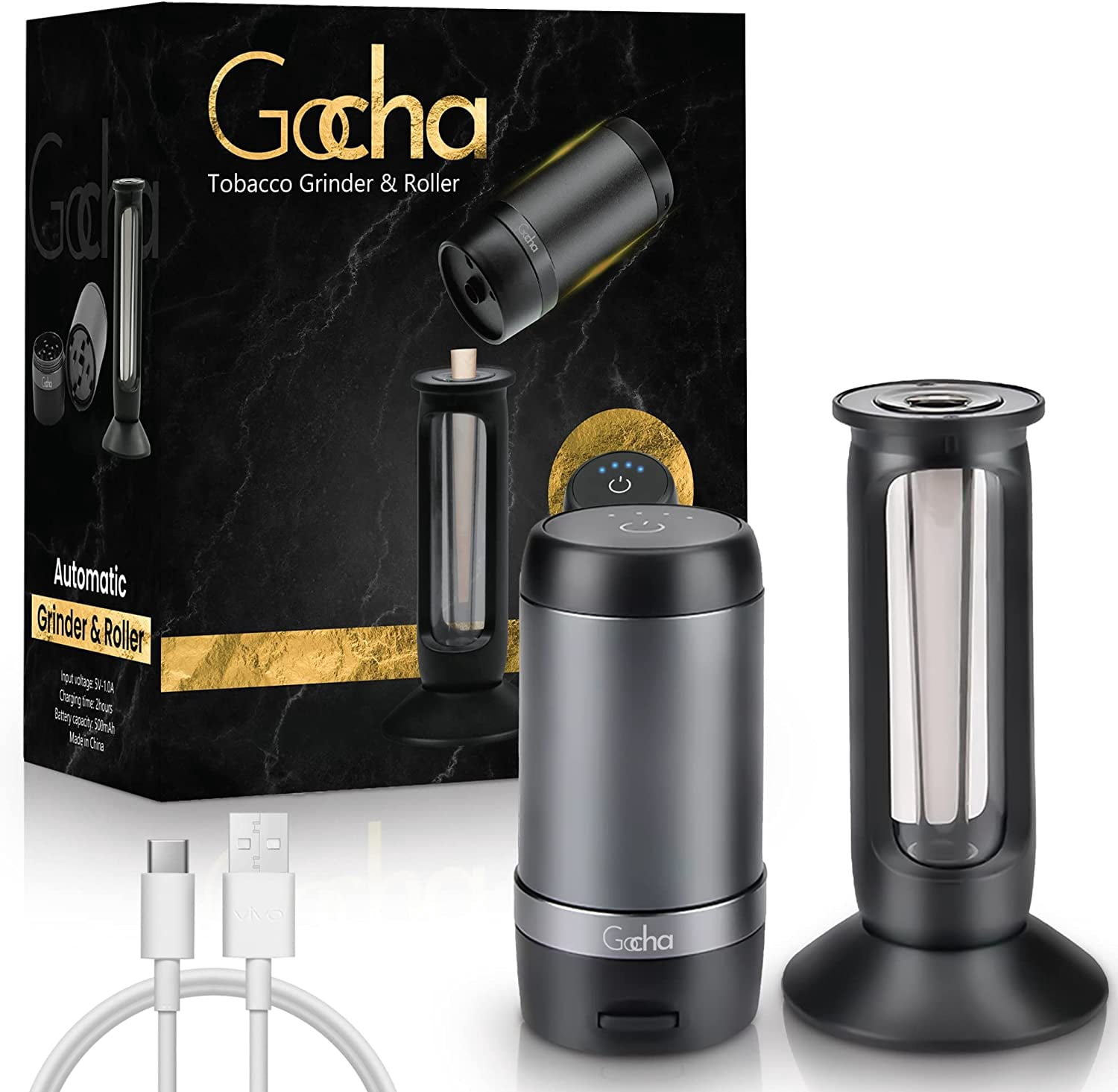 GOCHA Gadgets | Automatic Spice Grinder Set | Electric Spice & Herb ...
