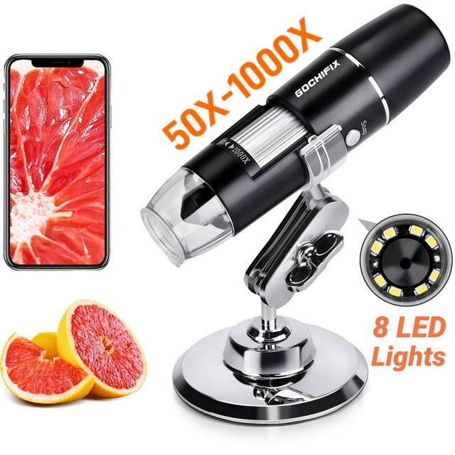 Wireless Digital Microscope,GOCHIFIX 50X-1000X Magnification WiFi ...