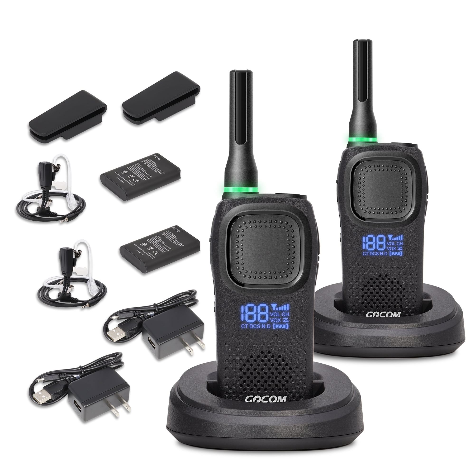 Handheld Walkie Talkies, 10KM Long Range 2-Way Radio 16-Channel with ...