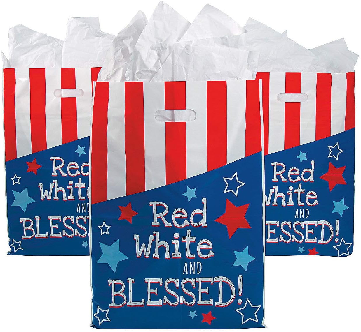 GOD BLESS AMERICA PLASTIC BAG - Party Supplies - 50 Pieces - Walmart.com