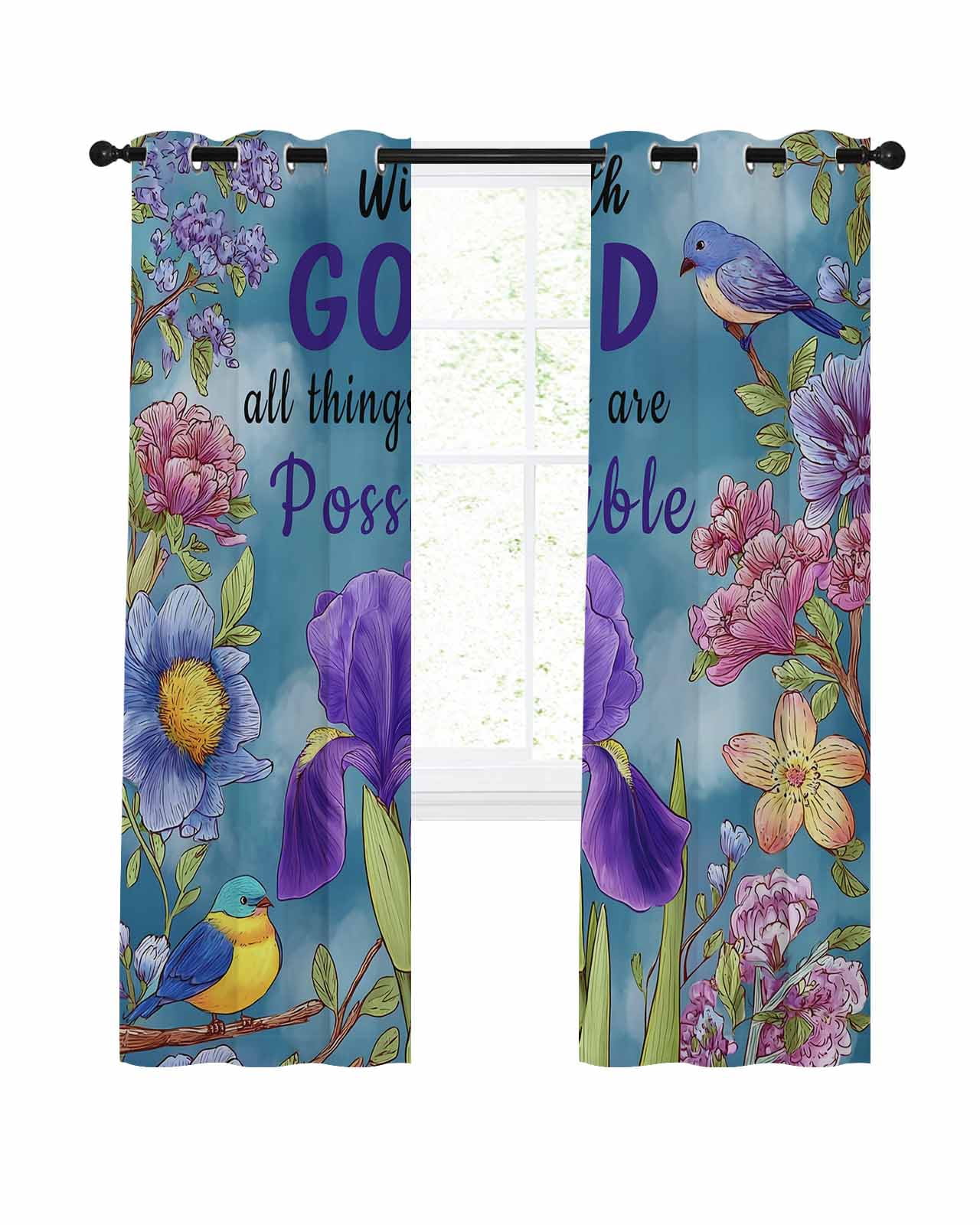 GOD Possible Blackout Curtains for Bedroom Living Room, Purple Colorful ...