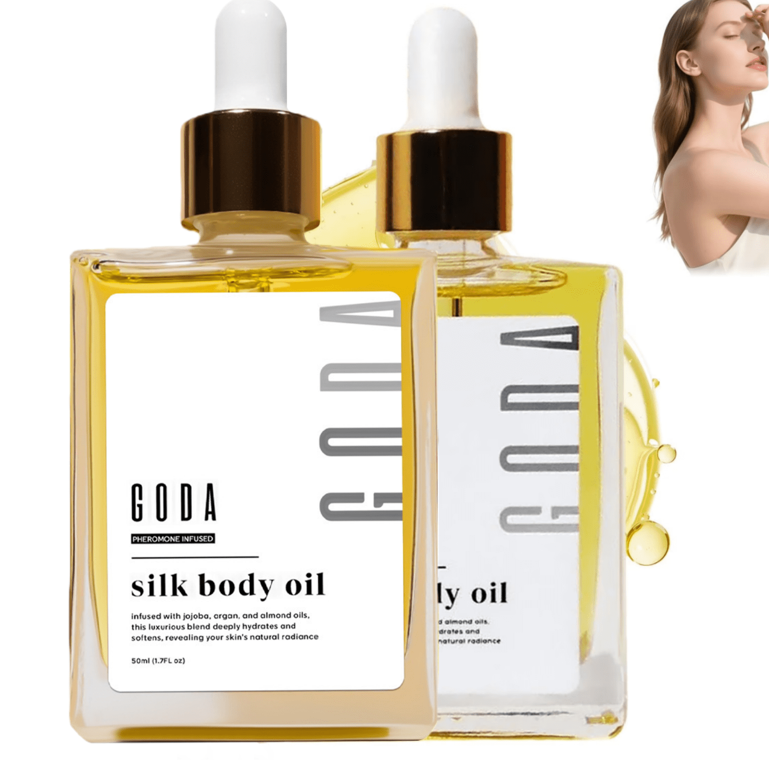 GODA 50ml Silk Body Oil Women - Firming Anti Aging Moisturizing Formula ...