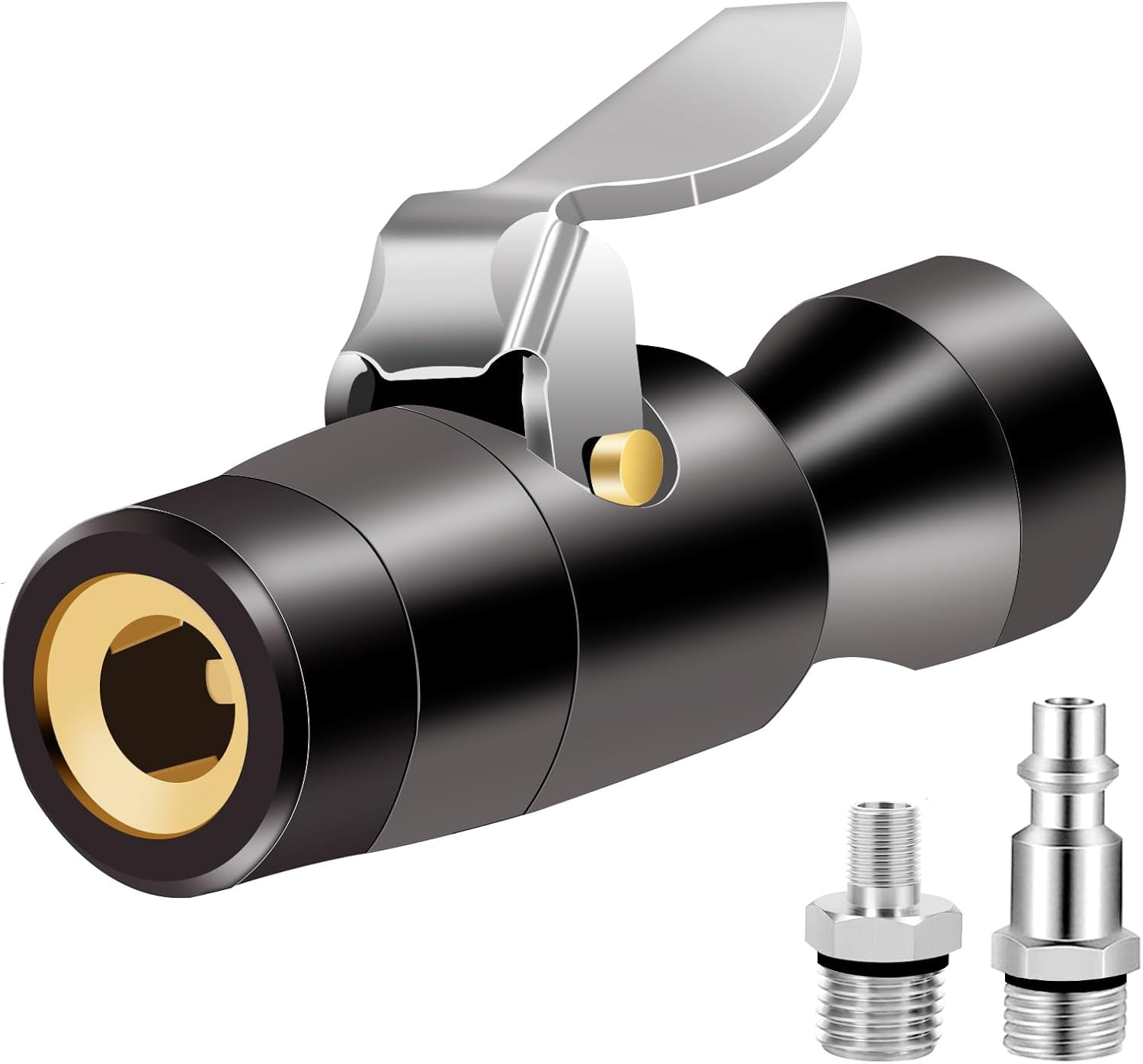 GODESON Locking Air Chuck,1/4FNPT Lock On Air Chuck with Two Steel Jaws ...