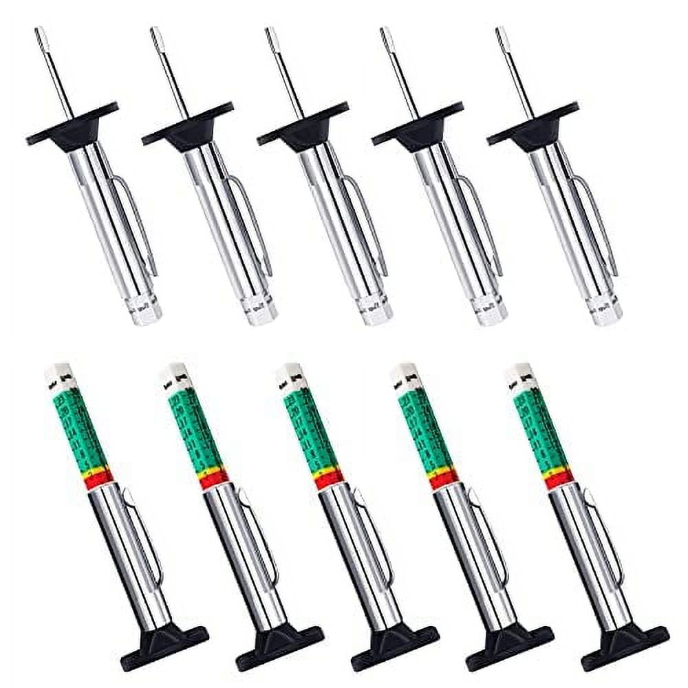 Godeson Tire Tread Depth Gauge 6 Sided Smart Color Coded Tire Depth