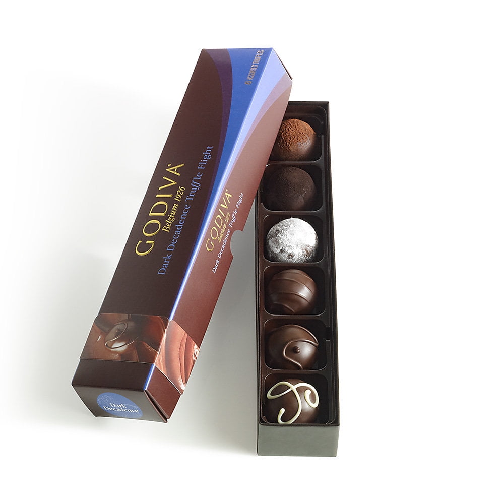 GODIVA: Chocolate Dark Truffle Flight, 3.9 oz - Walmart.com