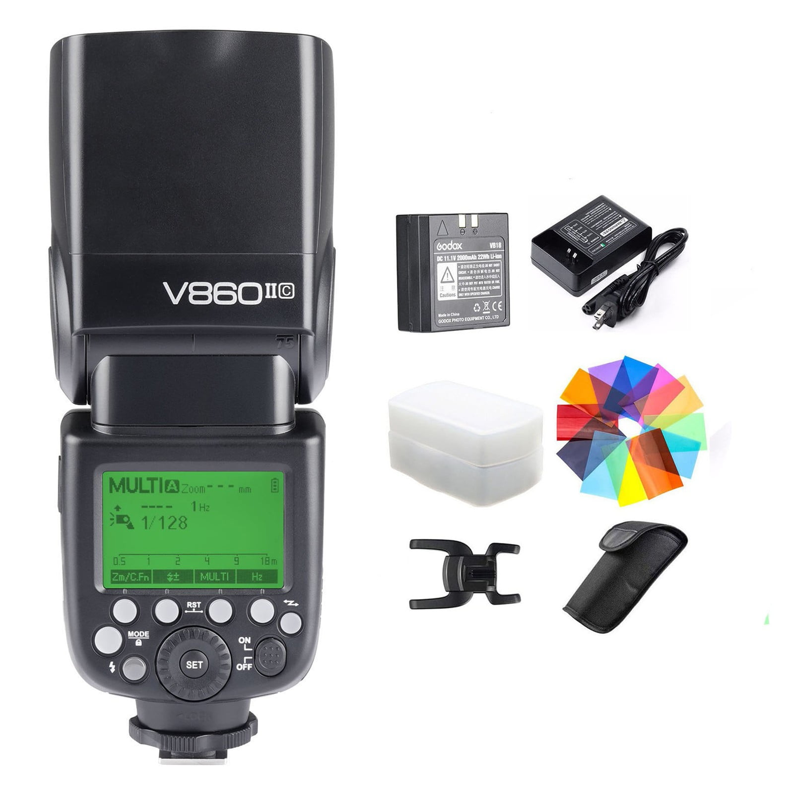 GODOX V860II-C E-TTL High-Speed Sync 1/8000s, 2.4G GN60, Camera Flash ...