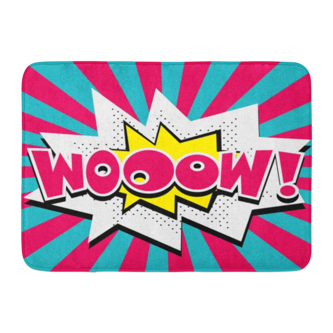 GODPOK Abstract Pow Woow Comic Speech Bubble Cartoon Kaboom Action Rug ...