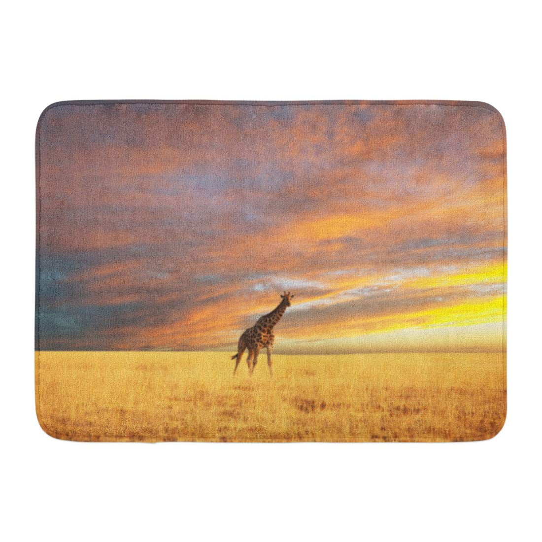 GODPOK Africa Safari Giraffe in Savannah at Dawn African Sunset Rug ...