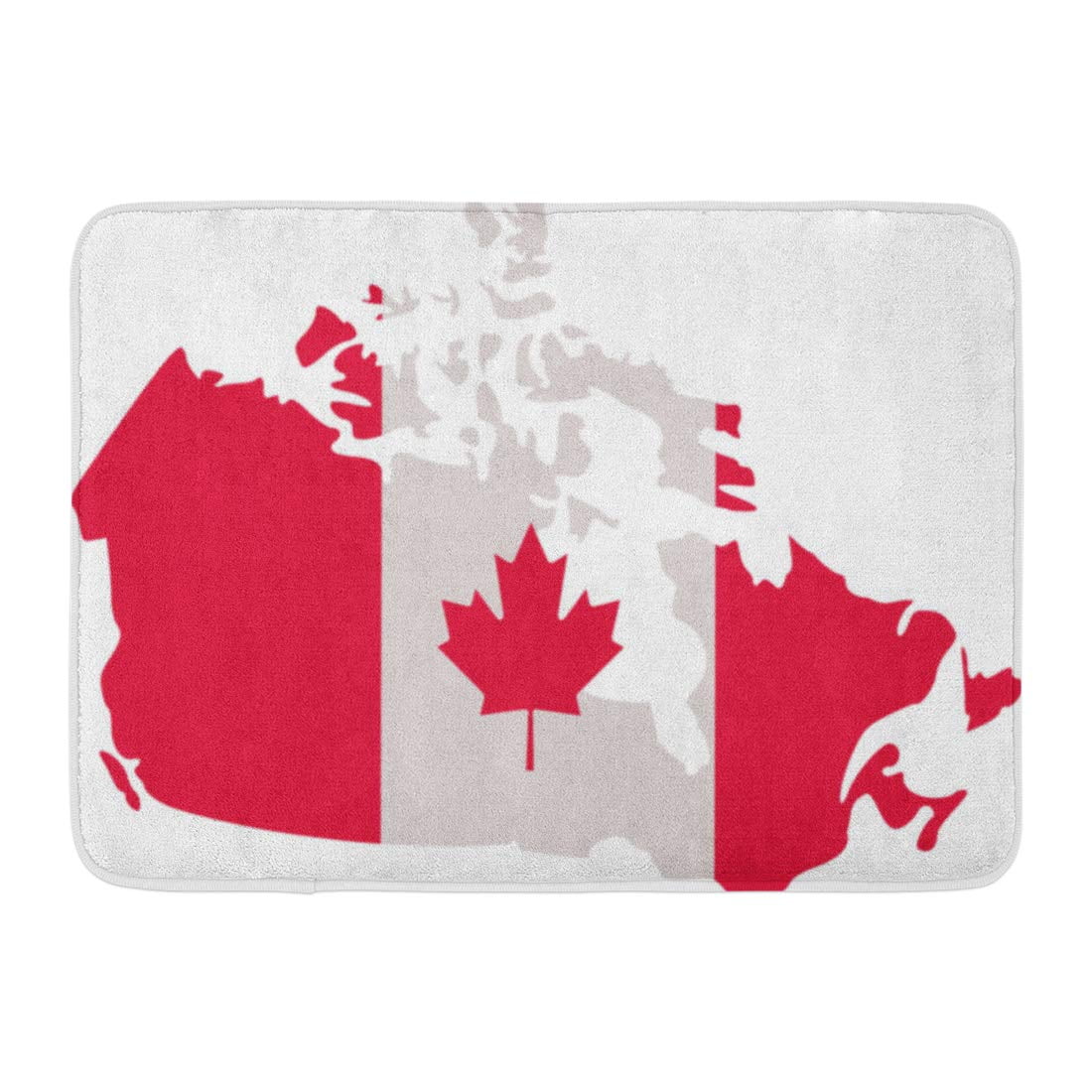 GODPOK America Red Maple Canadian Map with Canada Flag White Silhouette ...