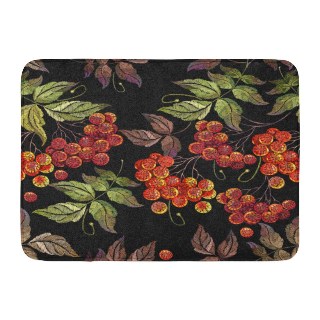 GODPOK Autumnal Tree Embroidery Red Branches of Mountain Ash Berry ...