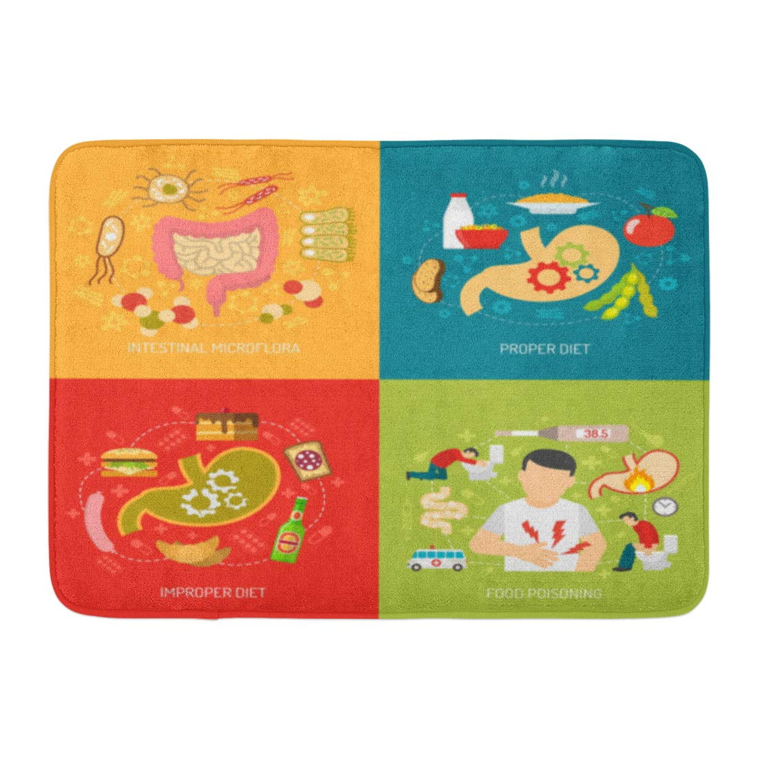 GODPOK Bacteria Food Digestion Concept with Intestinal Microflora and ...