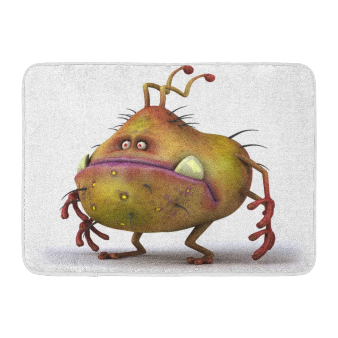 GODPOK Bacteria Germ Gerrm Virus Cartoon Aids Generated Allergy Bug Rug ...