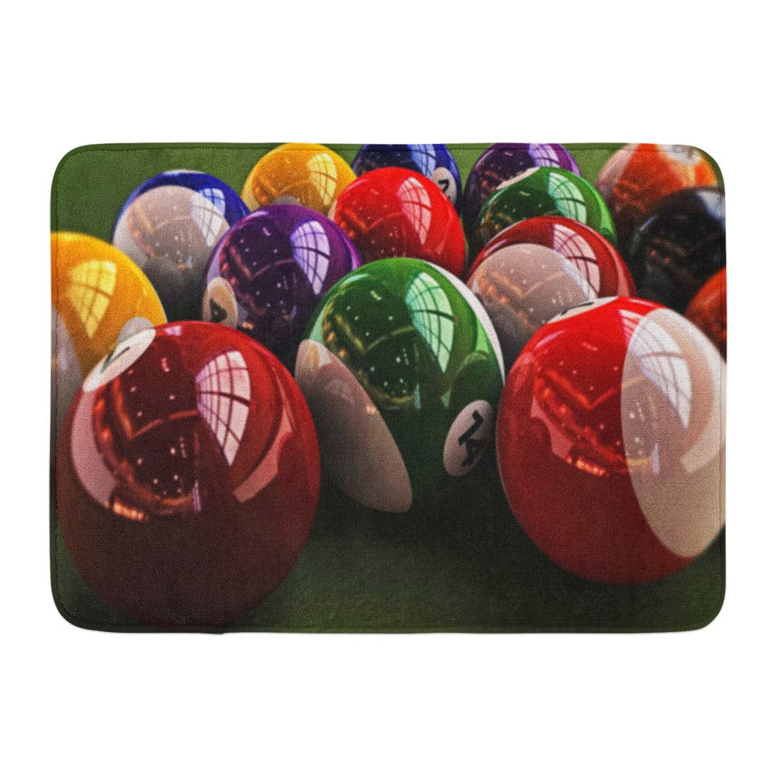 GODPOK Billiard Black Hall Pool Balls on Green Table Red Snooker Bar ...