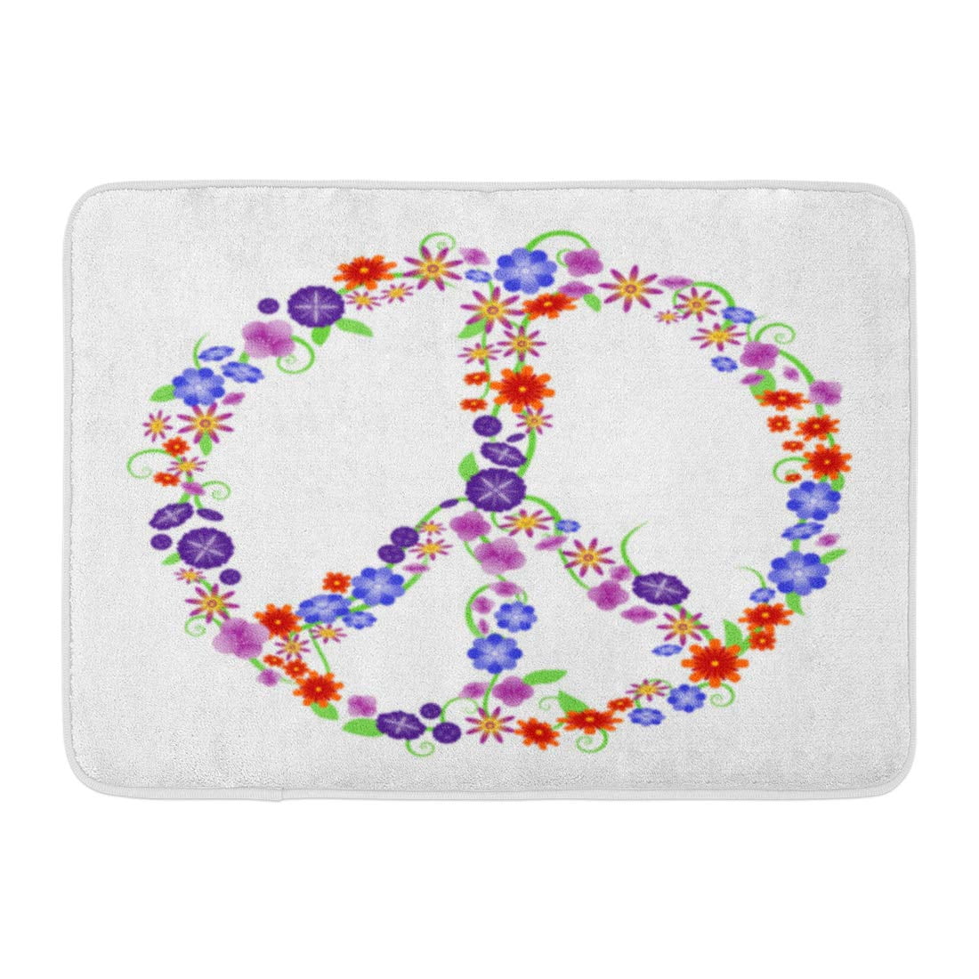 GODPOK Bright Bloom Colorful Peace Sign Made from Spring Flowers ...