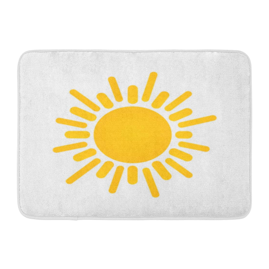 GODPOK Button Orange Ray Sunny Weather Sign Yellow Sun Silhouette ...
