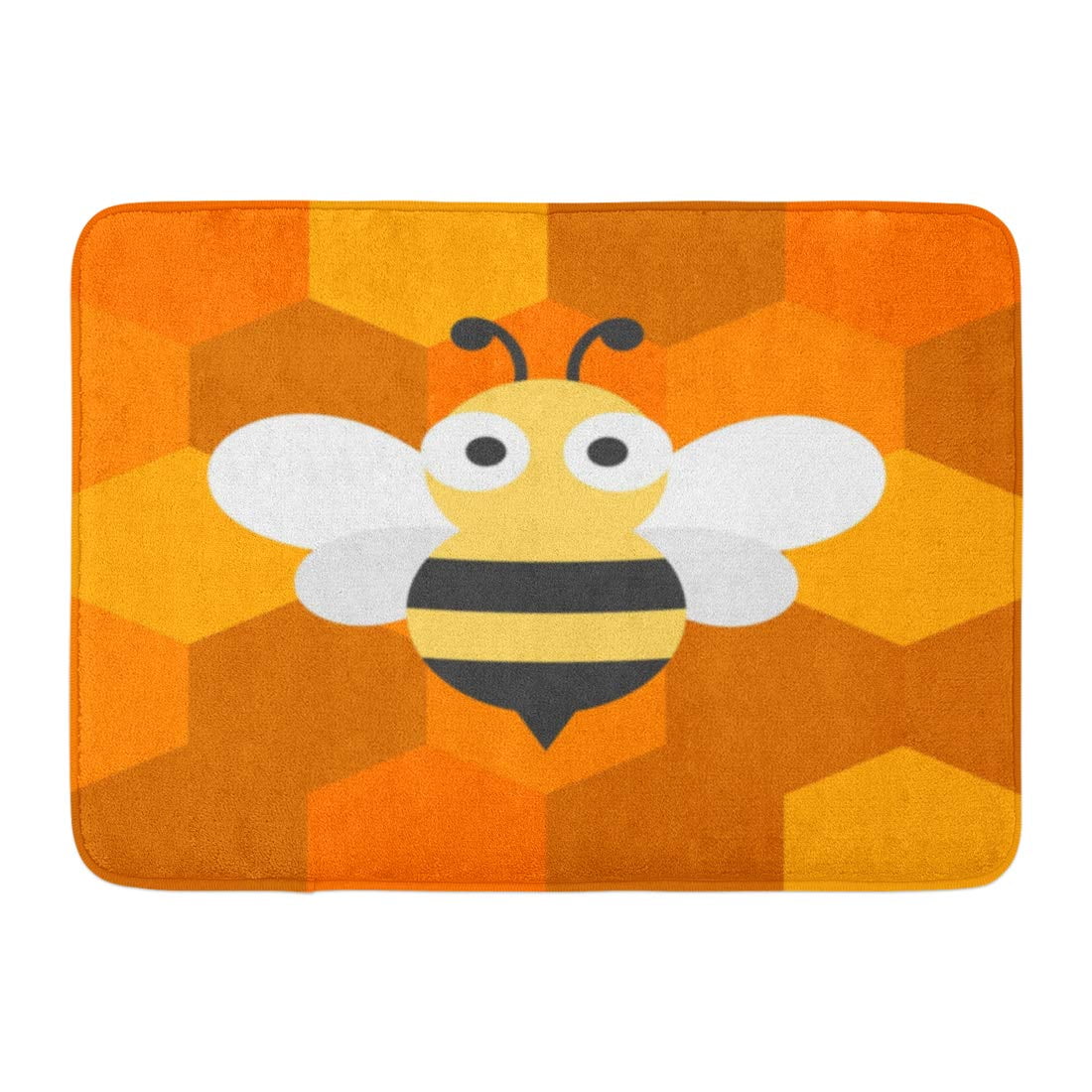 GODPOK Cartoon White Bumblebee Bees Flat Design Yellow Bumble Flower ...